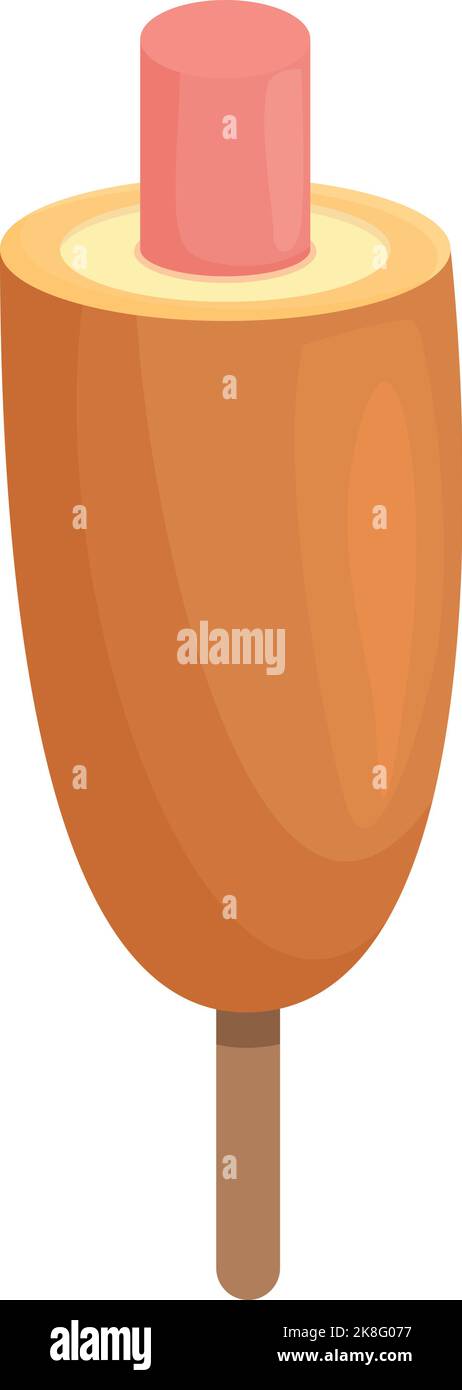 Picnic corn dog icon cartoon vector. Corndog food. Hot sausage Stock ...