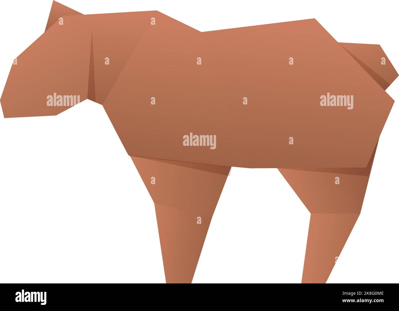 Origami bear icon cartoon vector. Paper animal. Art geometric Stock ...