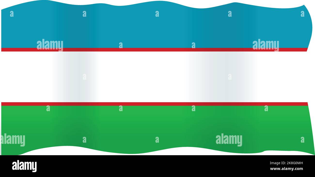 Independent flag icon cartoon vector. Uzbekistan map. National sign ...