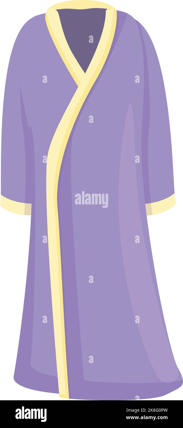 Violet robe icon cartoon vector. Fabric cloth. Soft wet Stock Vector ...