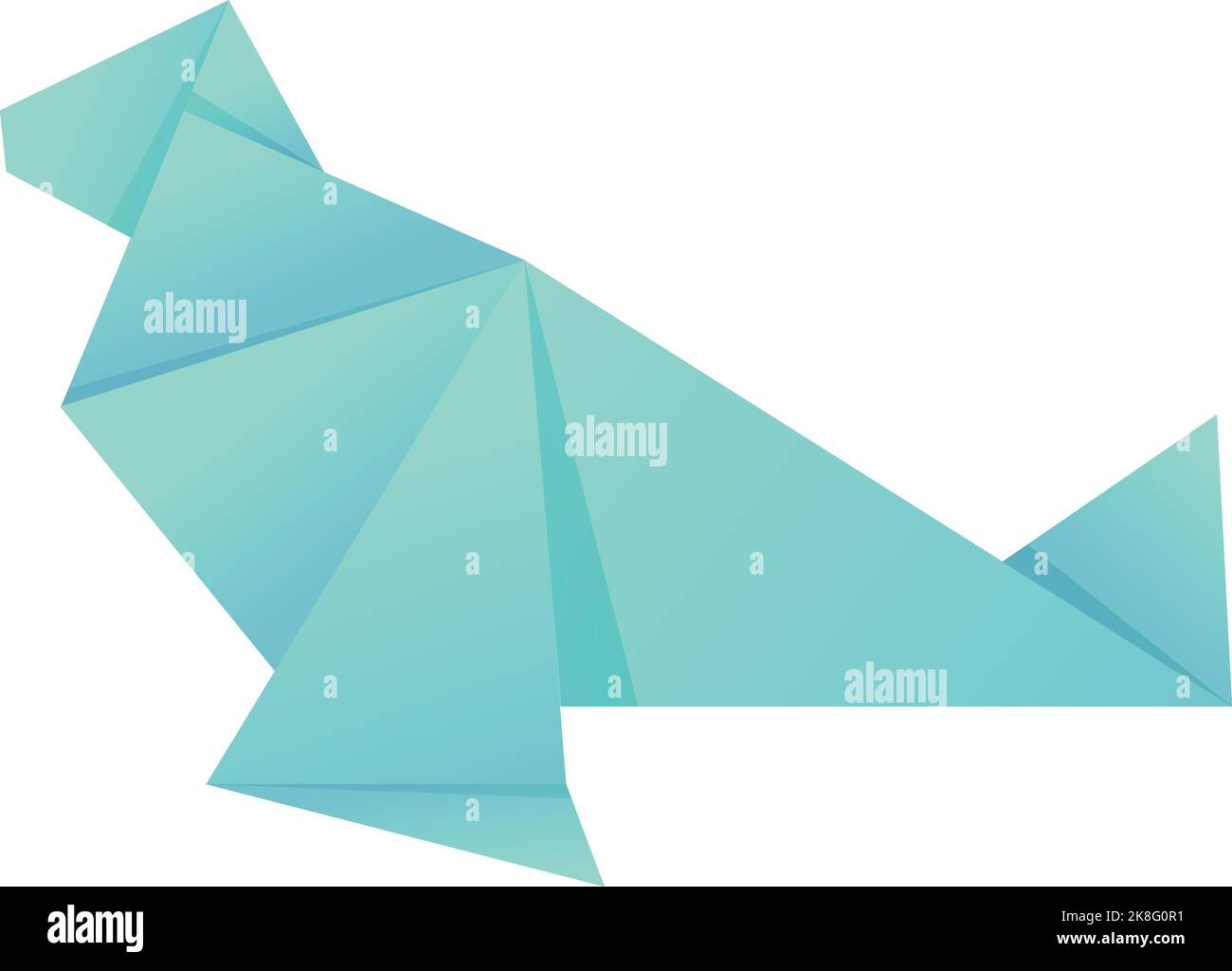 Origami bird icon cartoon vector. Paper animal. Art geometric Stock ...