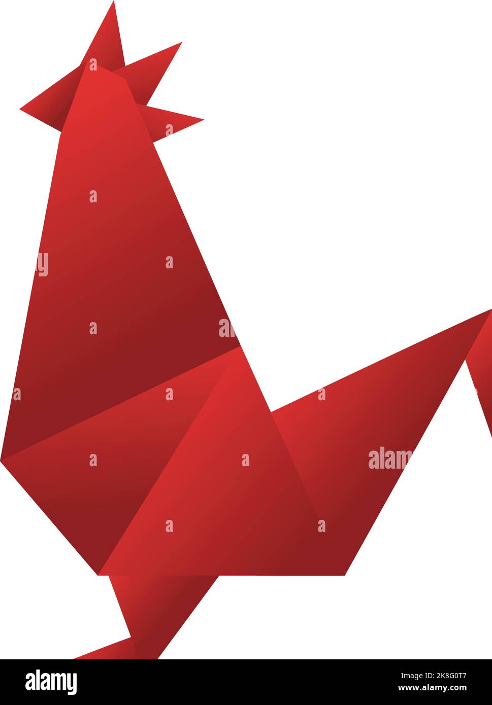 Origami bird icon cartoon vector. Paper art. Geometric object Stock ...