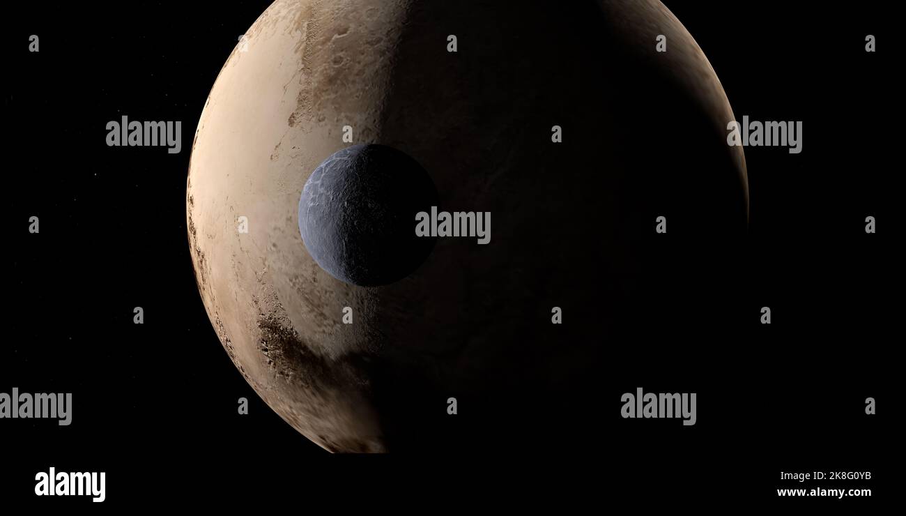 Dwarf Planet Orcus orbiting near Neptune planet Stock Photo - Alamy