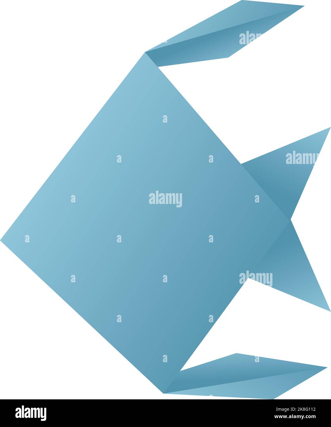 Origami fish icon cartoon vector. Paper animal. Art geometric Stock ...