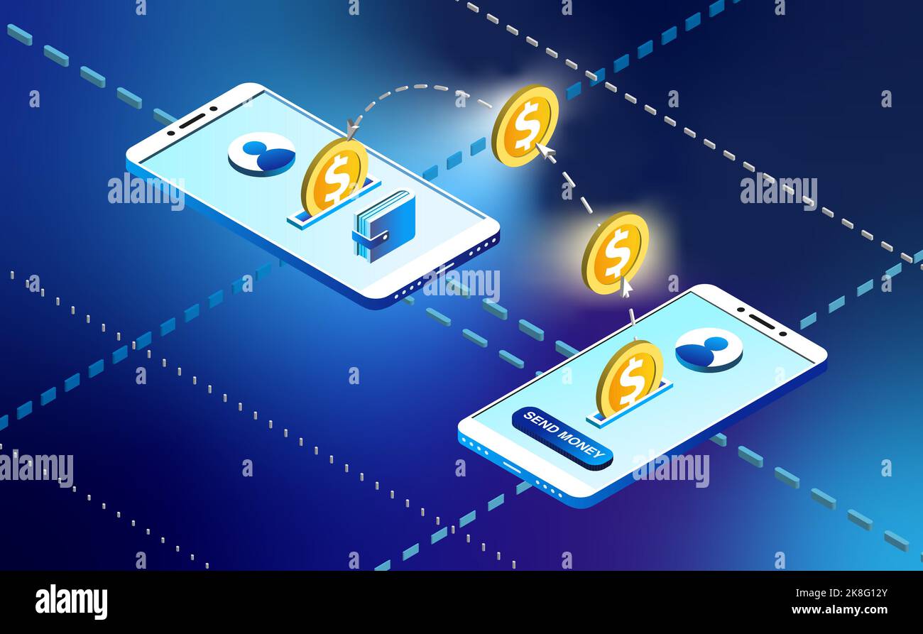 Concept money transfer one Stock Vector Images - Alamy