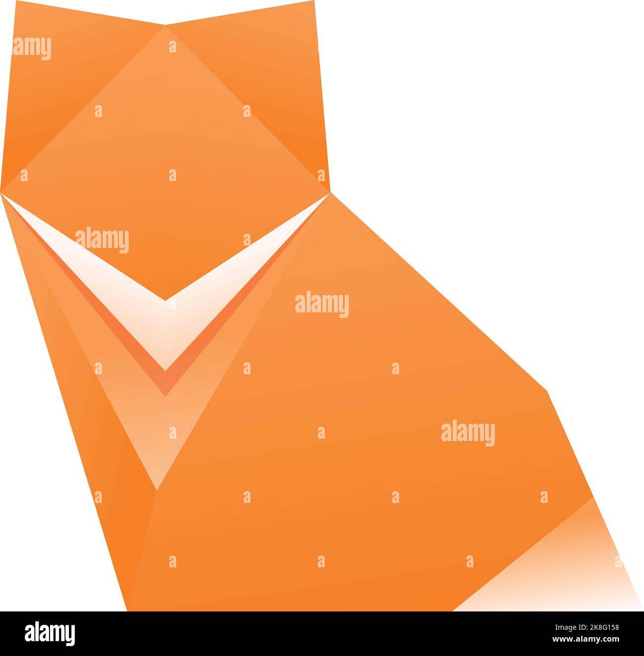 Cute origami dog icon cartoon vector. Paper animal. Nature folded Stock ...
