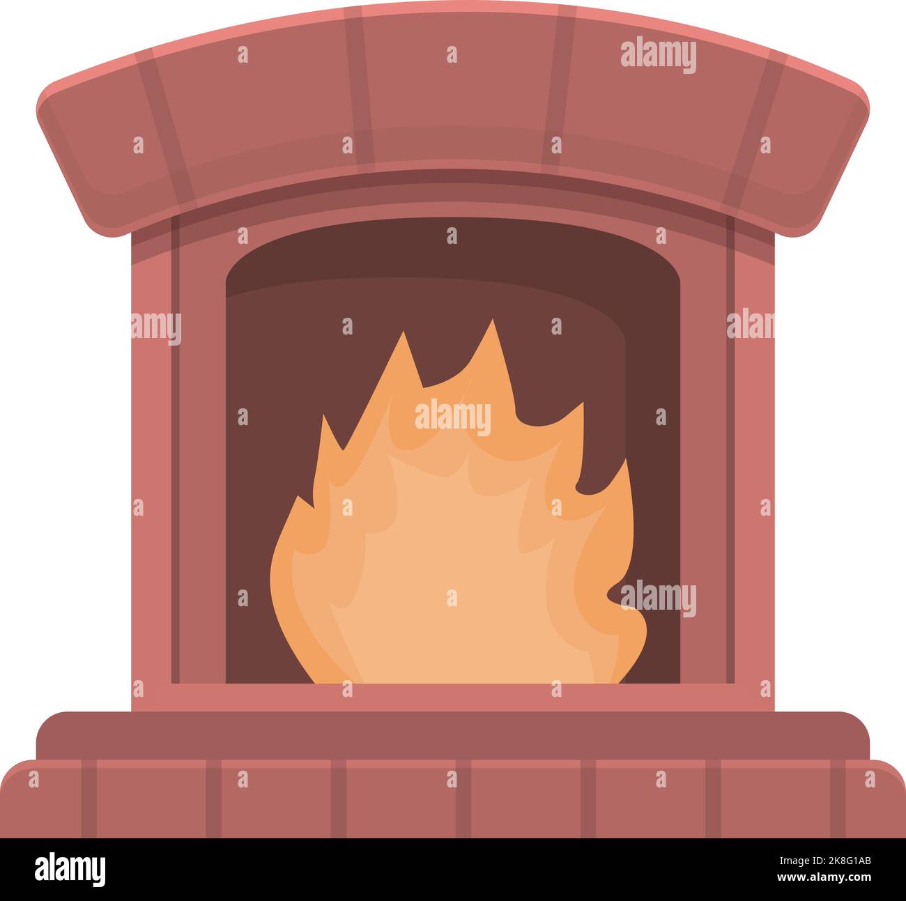 Cooking furnace icon cartoon vector. Burning fire. Pizzeria bakery ...