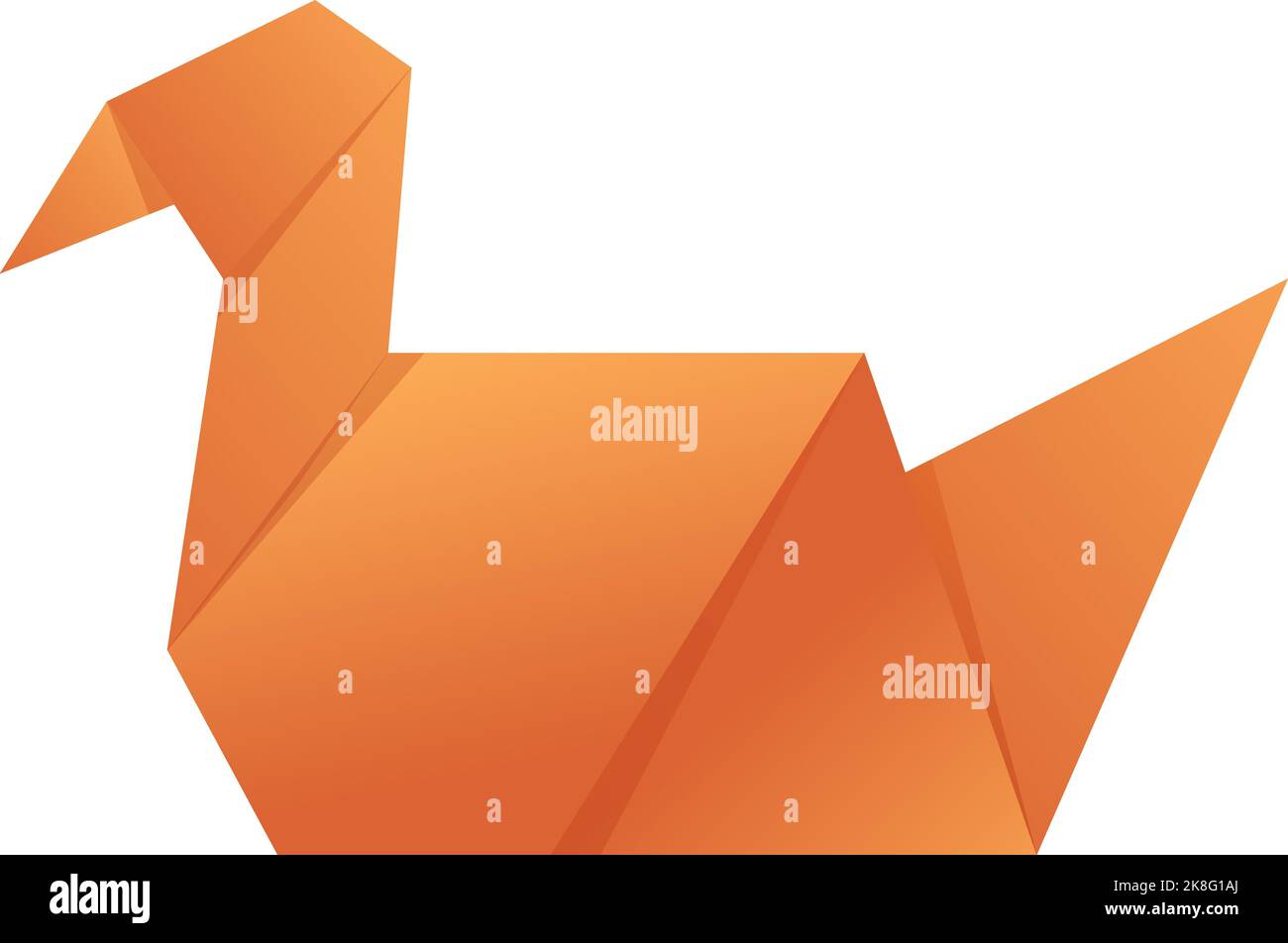 Origami swan icon cartoon vector. Paper bird. Geometric nature Stock ...