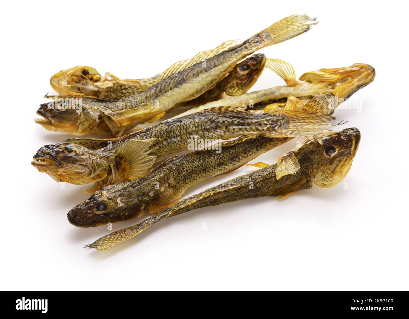 dried goby, Japanese food isolated on white background Stock Photo - Alamy