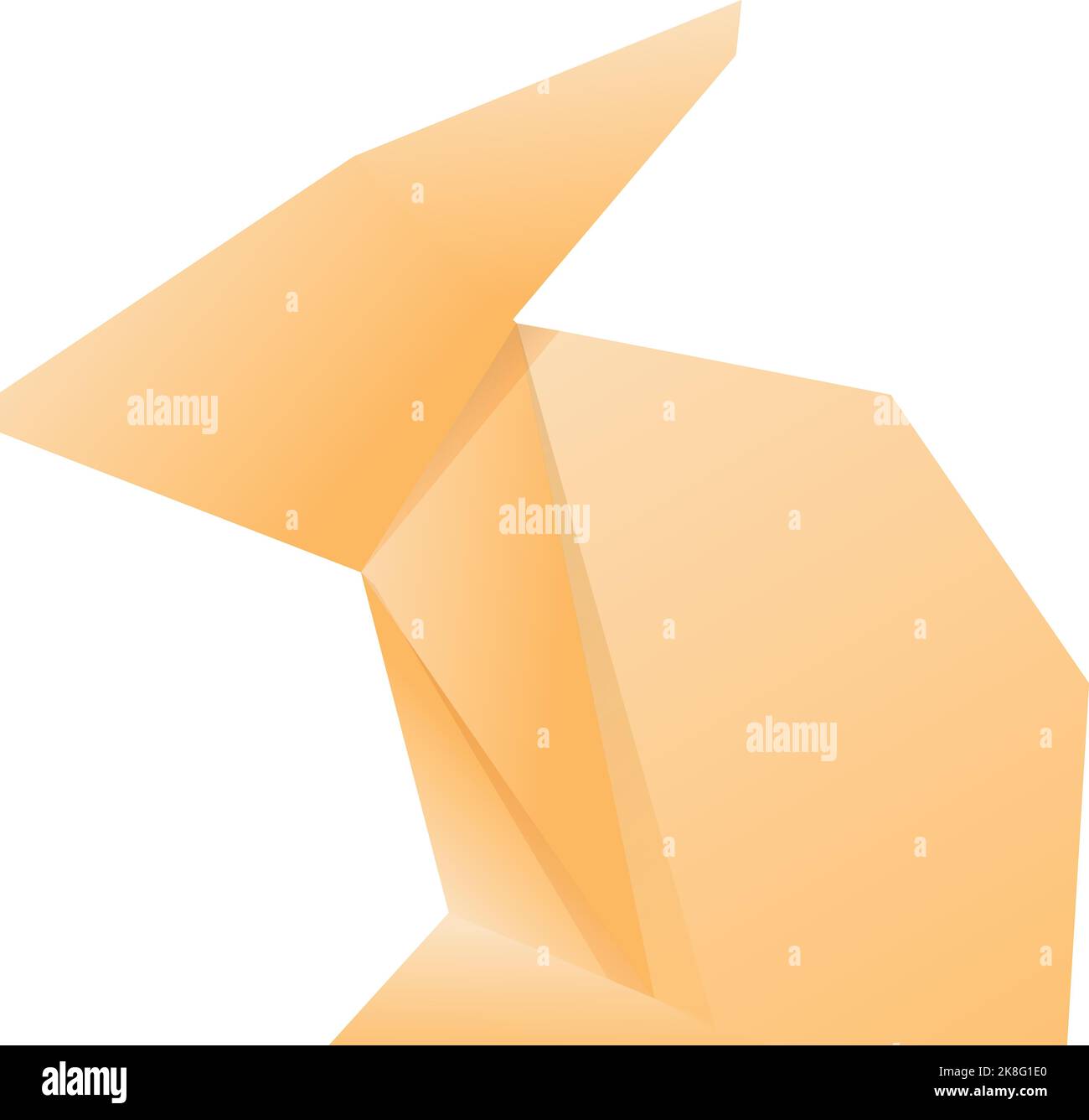 Origami rabbit icon cartoon vector. Paper animal. Art geometric Stock ...