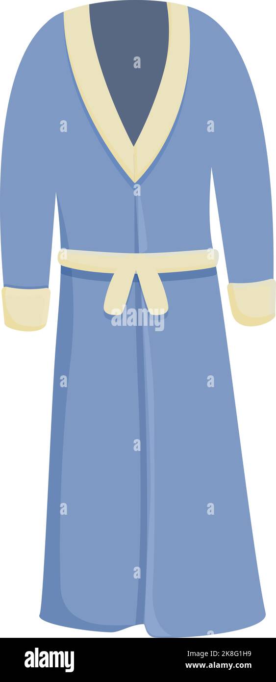 Blue robe icon cartoon vector. Fabric cloth. Bathroom hanging Stock ...