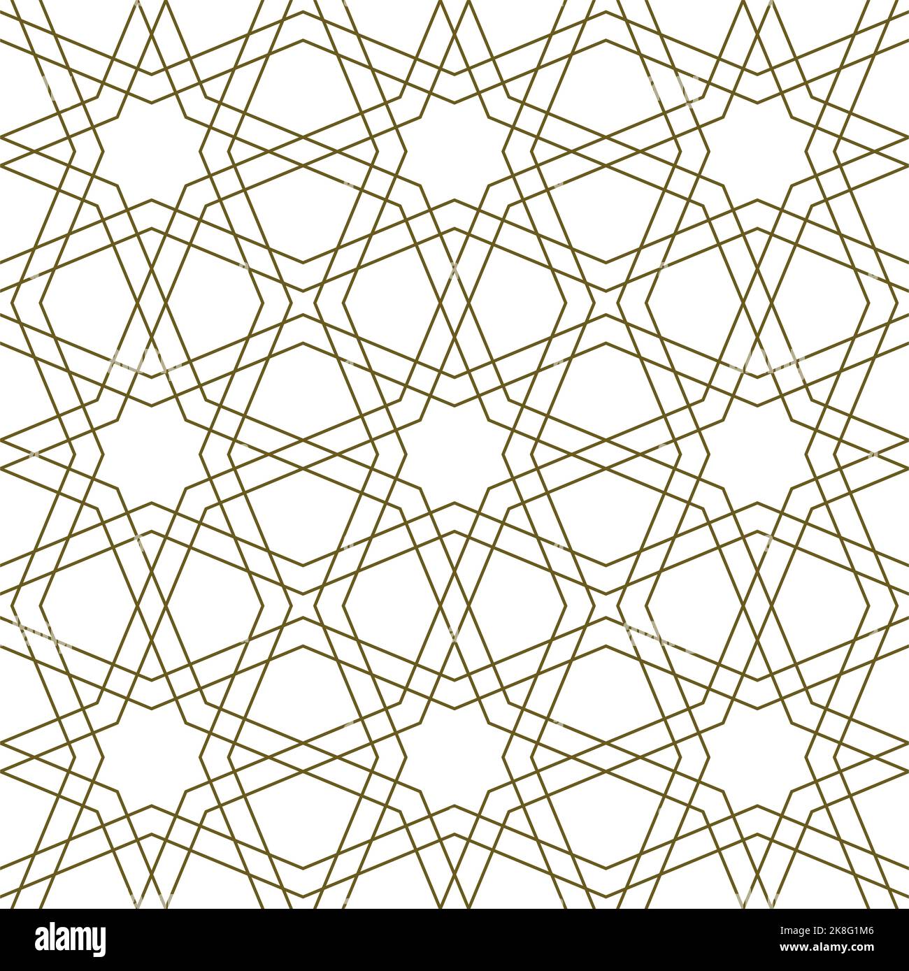Seamless geometric ornament based on traditional islamic art.Brown ...