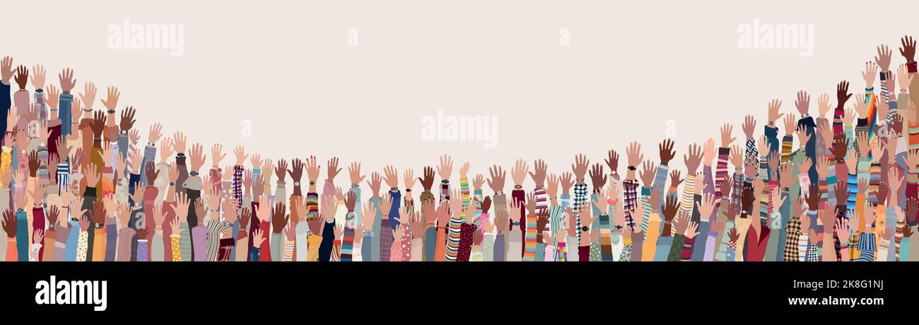 Diverse group women hands Stock Vector Images - Alamy