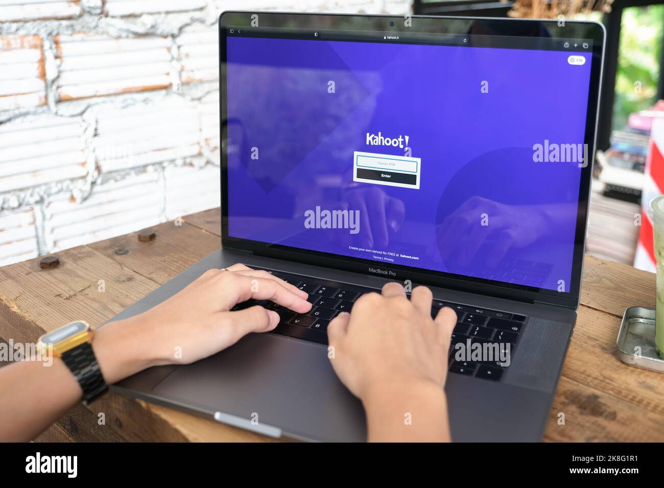 Chiangmai, Thailand - JUNE 06, 2021:person using Laptop computer ...
