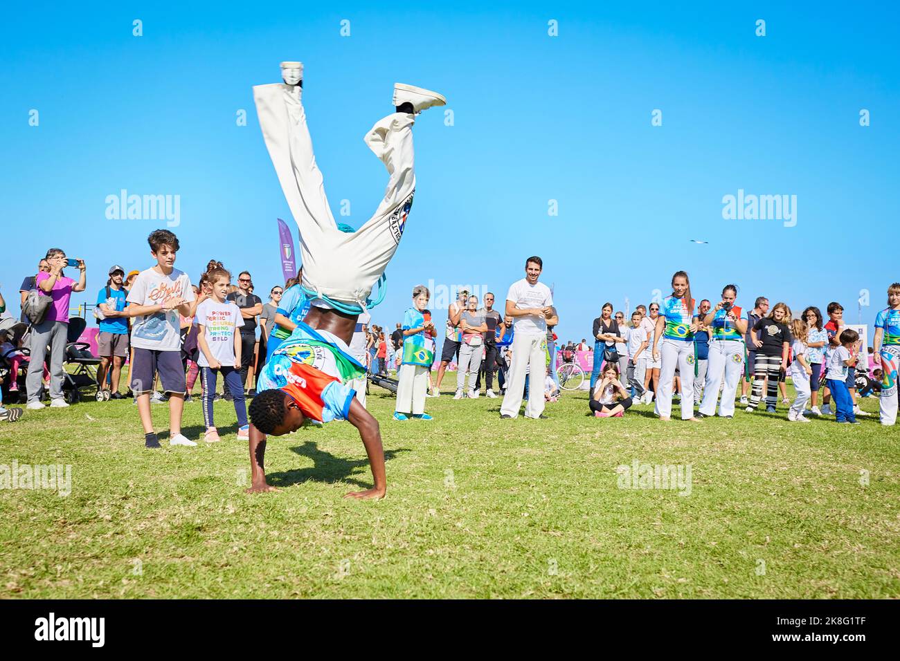 Palermo, Sicily, Italy. 23rd Oct, 2022. Capoeira exhibition during the ...