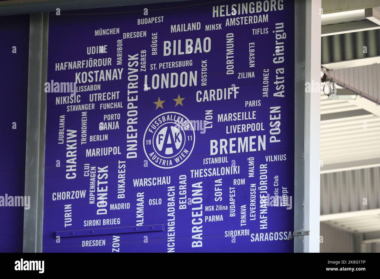 October 23, 2022: Stadium details of the Generali Arena Vienna, home ...