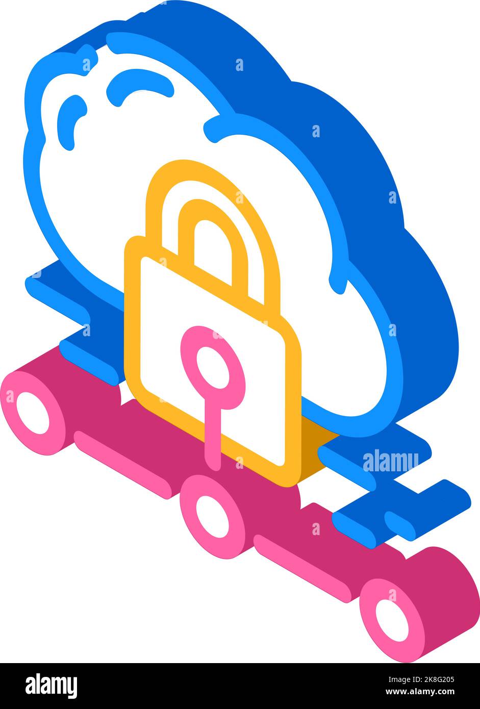 internet padlock isometric icon vector illustration Stock Vector Image ...