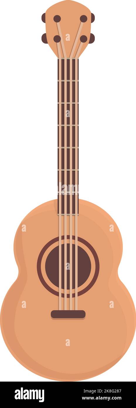 Wooden ukulele icon cartoon vector. Acoustic guitar. Summer music Stock ...