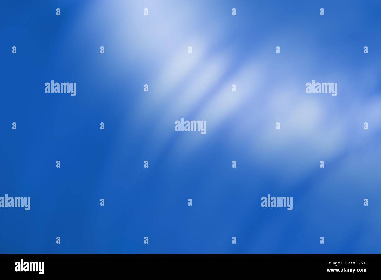 Shimmering glow sheen on blurred background. Sky blue defocused bright ...