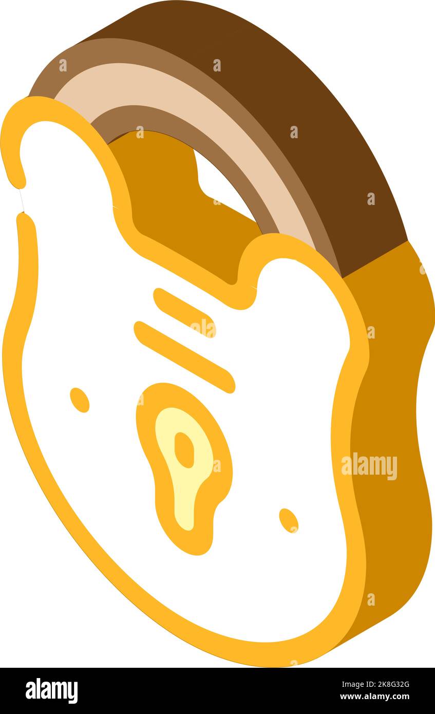 secure padlock isometric icon vector illustration Stock Vector Image ...