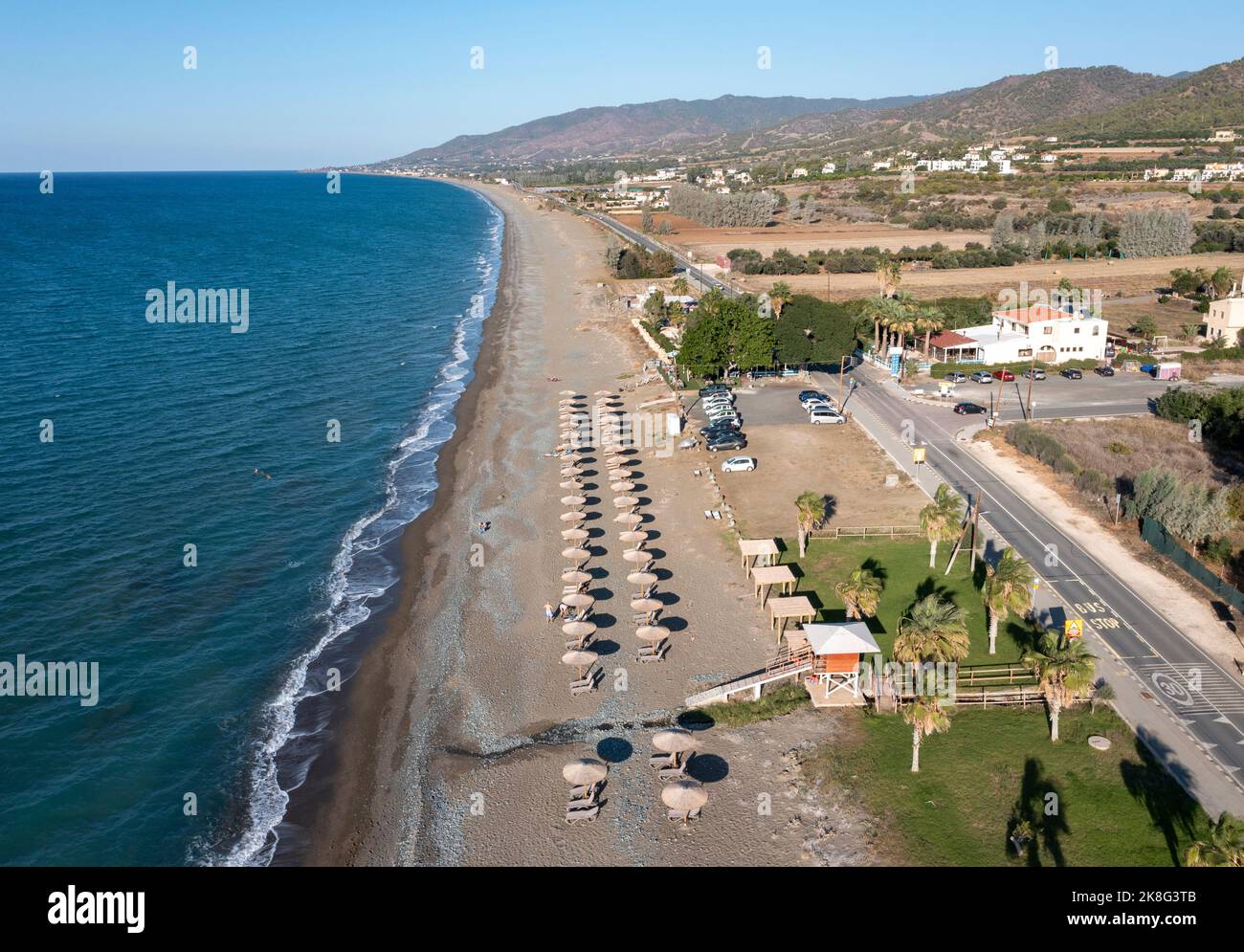 Aerial view of the coastline at Argaka, Cyprus Stock Photo - Alamy