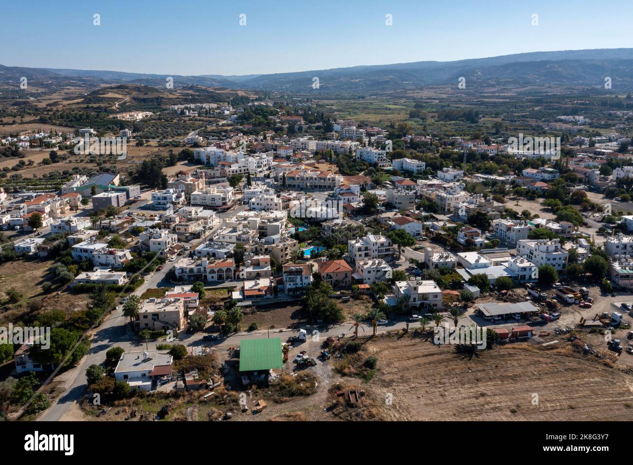 Aerial view of Polis Chrysochous, Cyprus Stock Photo - Alamy