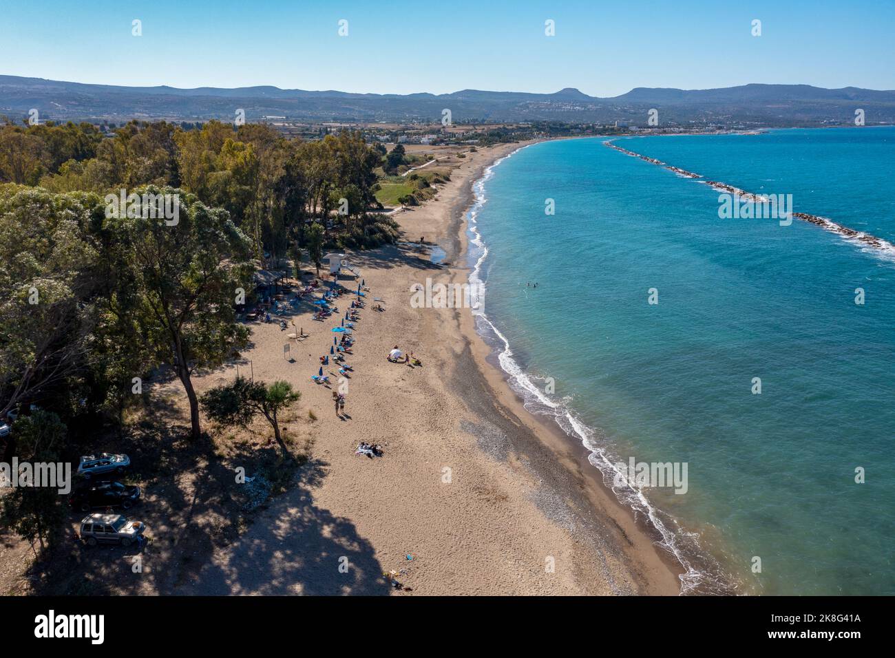 Aerial view of Chrysochou beach, Polis, Cyprus Stock Photo - Alamy