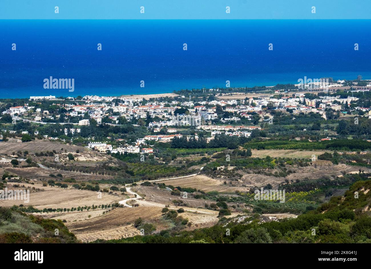 Aerial view of Polis Chrysochous, Cyprus Stock Photo - Alamy