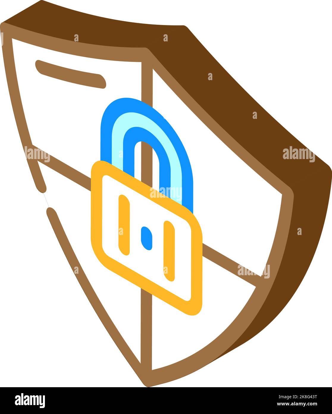 safety padlock isometric icon vector illustration Stock Vector Image ...