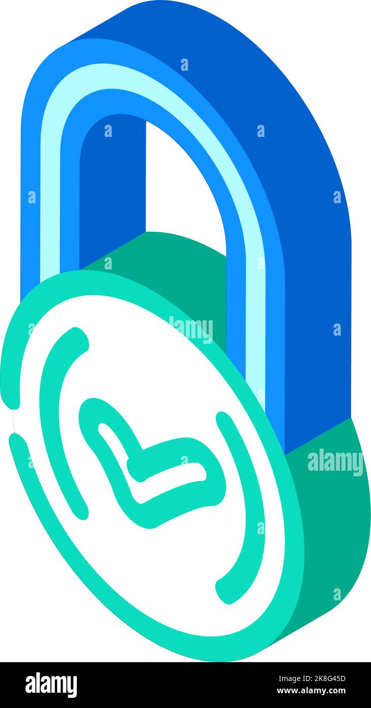 lock padlock isometric icon vector illustration Stock Vector Image ...