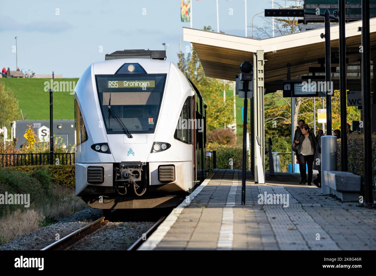 Arriva Stadler GTW regional train at Delfzijl railway station Stock ...