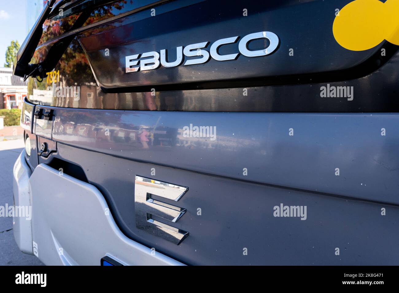 logo at Qbuzz Ebusco 2.2 electric bus Stock Photo - Alamy