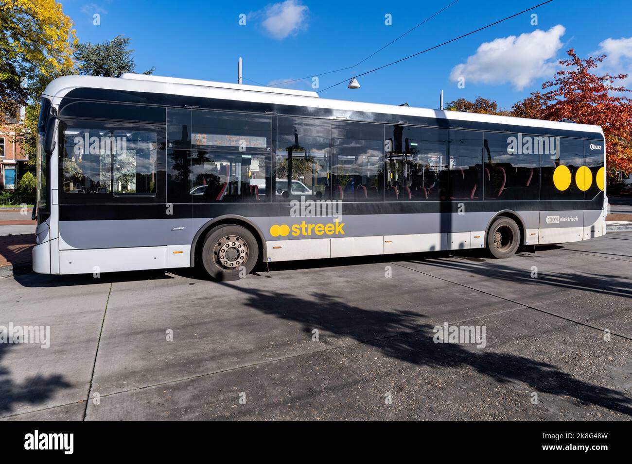 Qbuzz Ebusco 2.2 electric bus at Winschoten station Stock Photo - Alamy