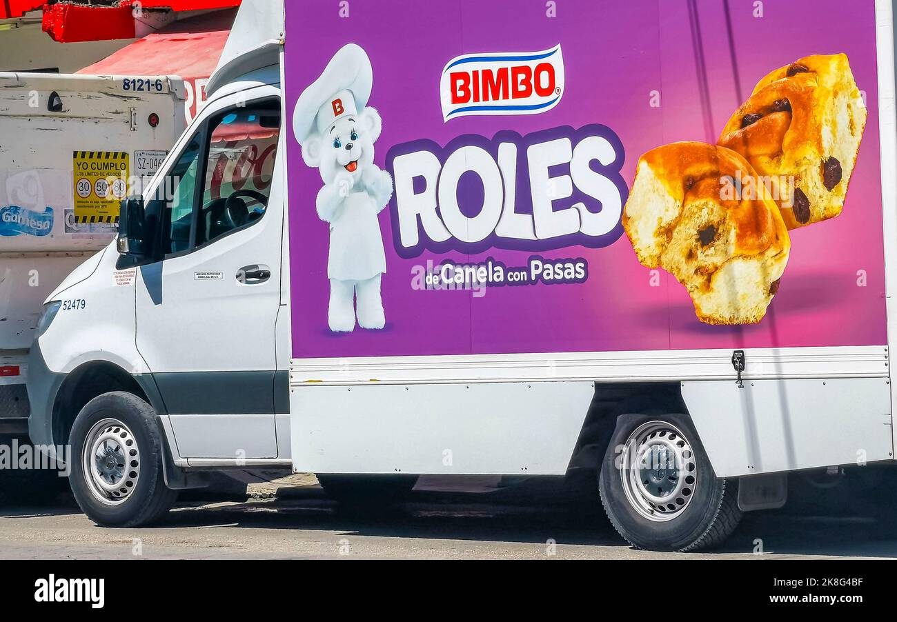 Various Mexican trucks transporters vans delivery cars in Playa del ...