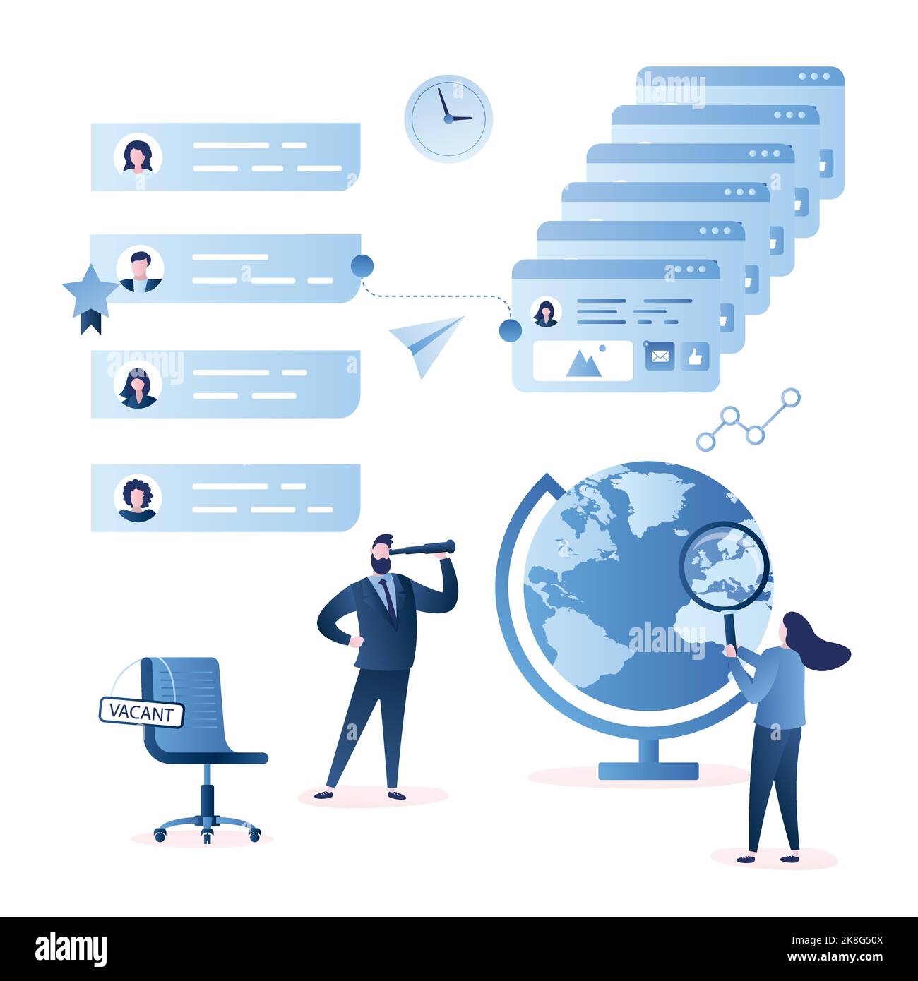 Business people are hiring,recruiting concept. Business global ...