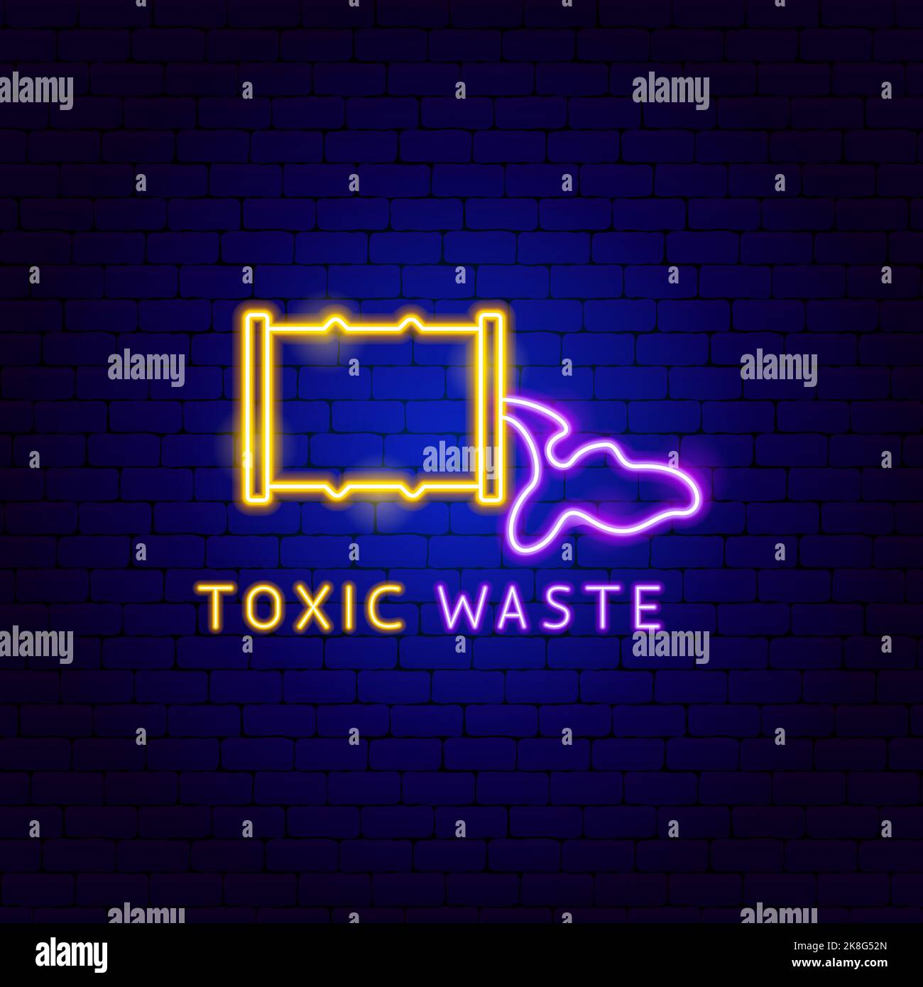 Toxic Waste Neon Label Stock Vector Image & Art - Alamy