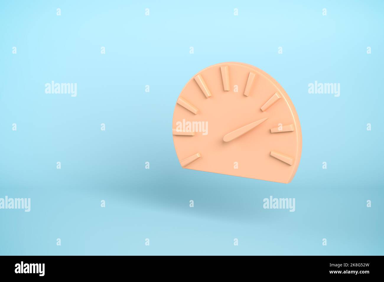 Business performance concept: a simplified speedometer model showing ...