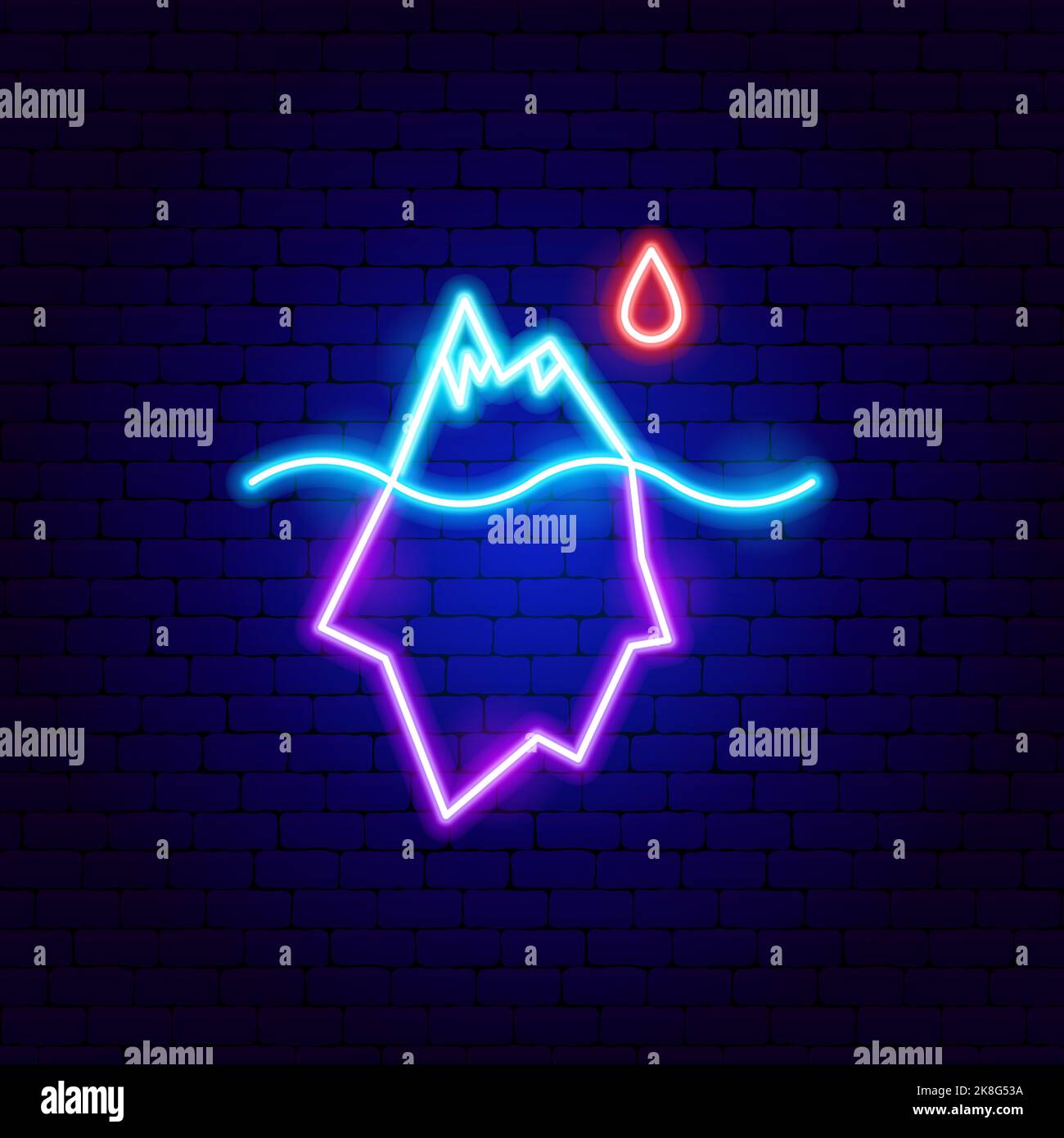 Glacier ice melting Stock Vector Images - Alamy