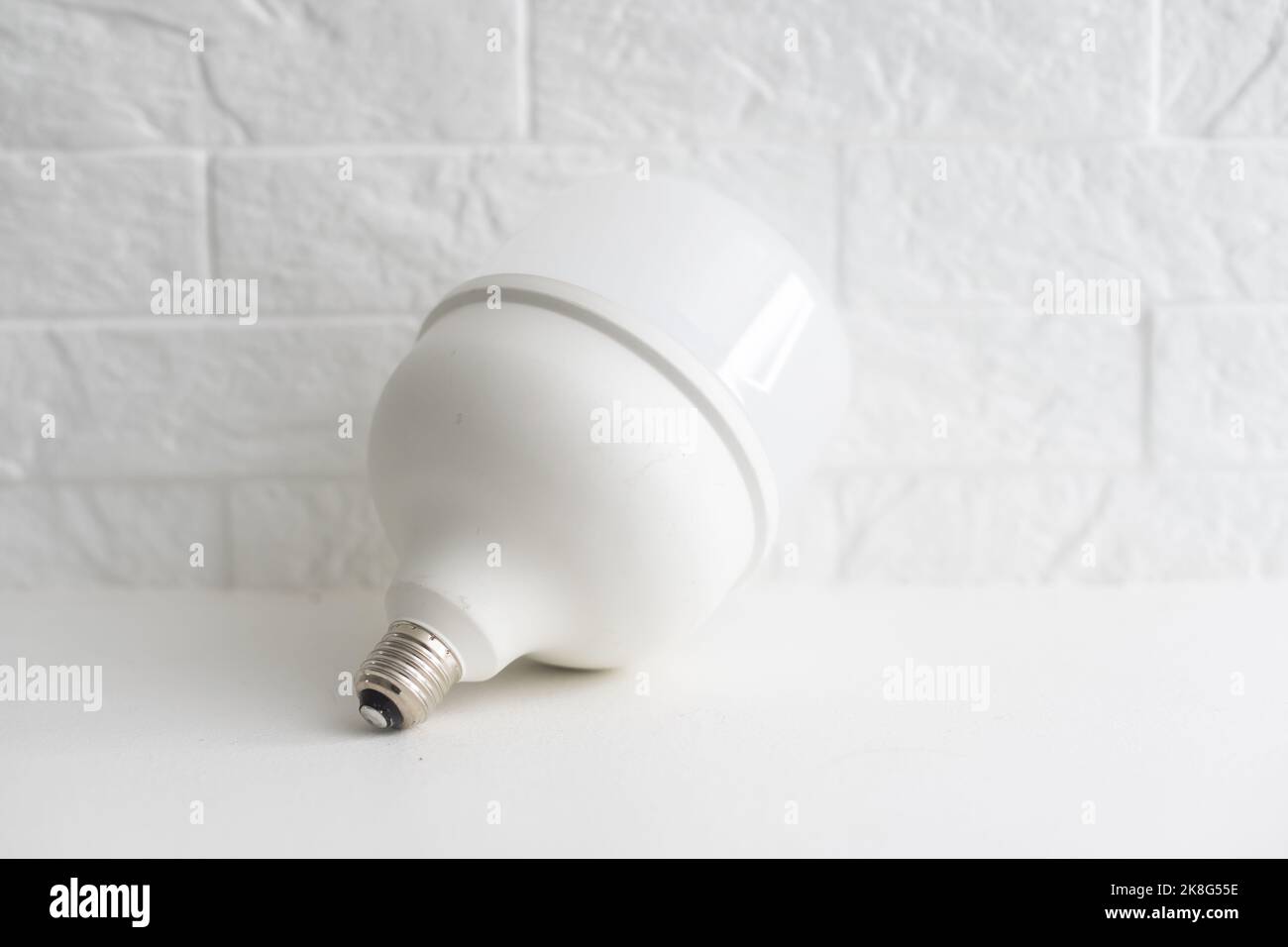A large light bulb on white background, Led lamp Stock Photo - Alamy
