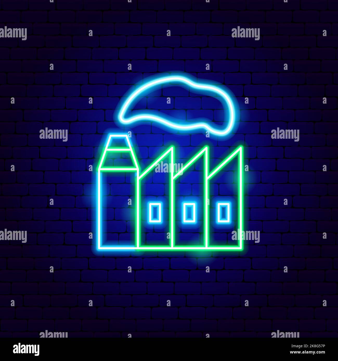 Industrial Recycling Factory Neon Sign Stock Vector Image & Art - Alamy
