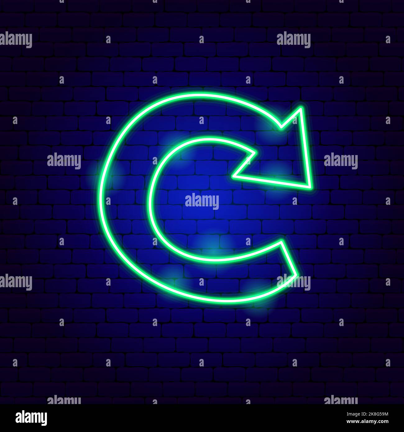 Recycling Arrow Neon Sign Stock Vector Image & Art - Alamy