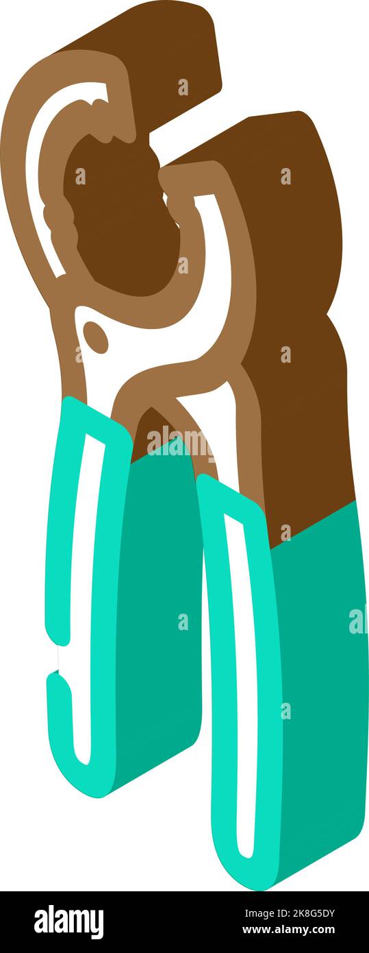 oil filter pliers isometric icon vector illustration Stock Vector Image ...