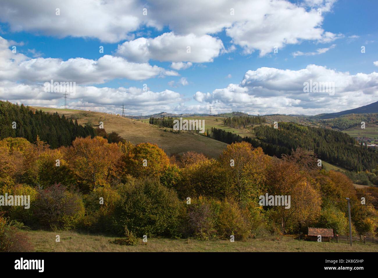 Beautiful mountain rural landscape in autumn Stock Photo - Alamy