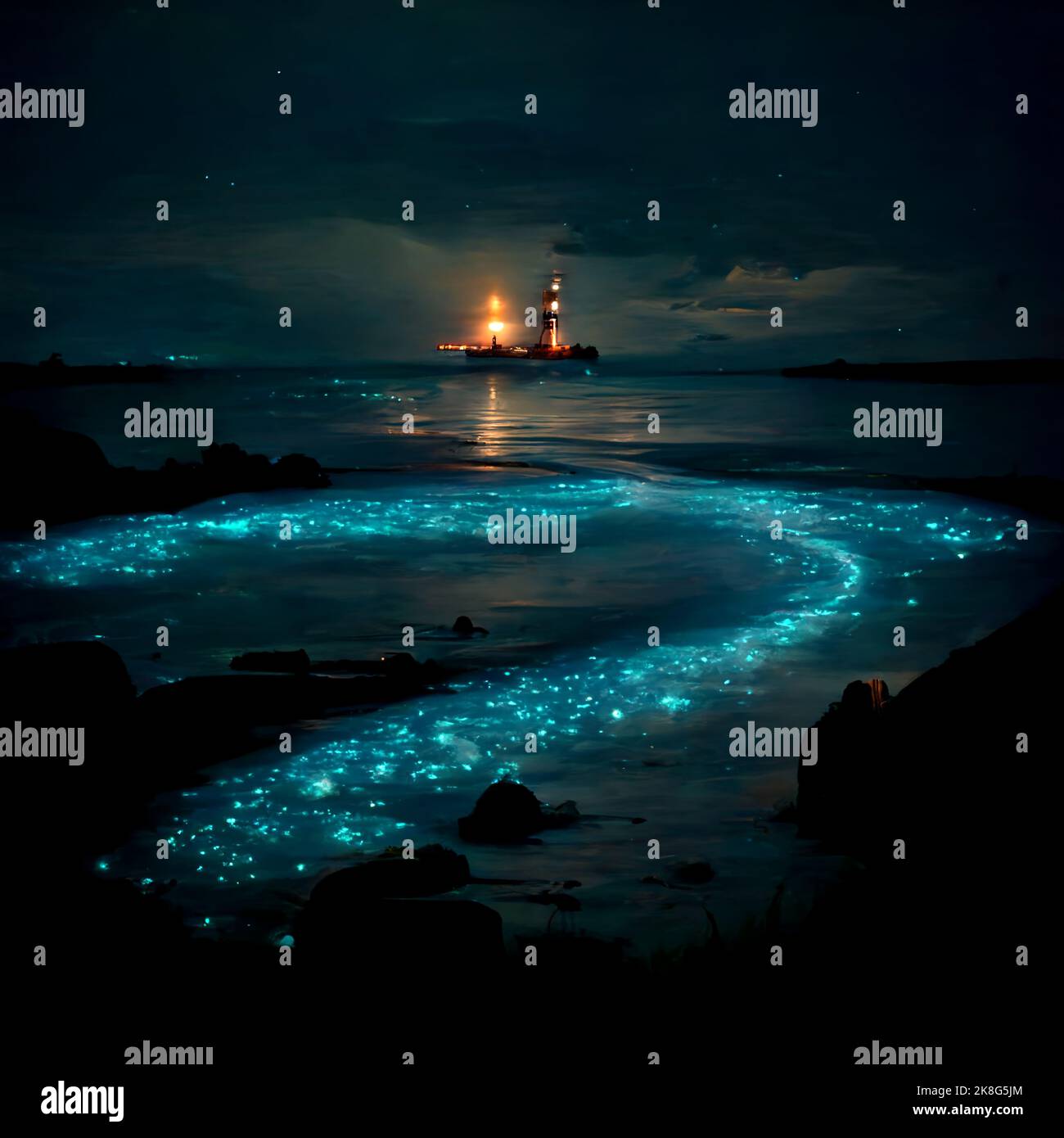 Bioluminescent plankton hi-res stock photography and images - Alamy