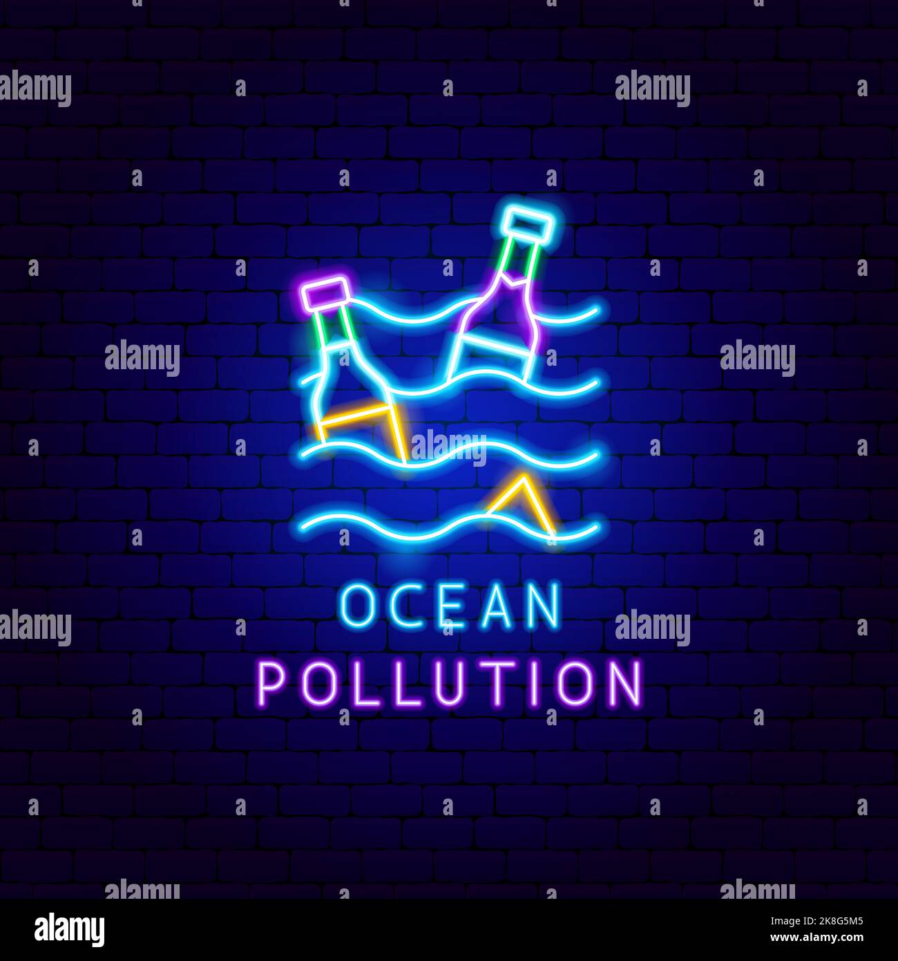 Ocean pollution sea water Stock Vector Images - Alamy