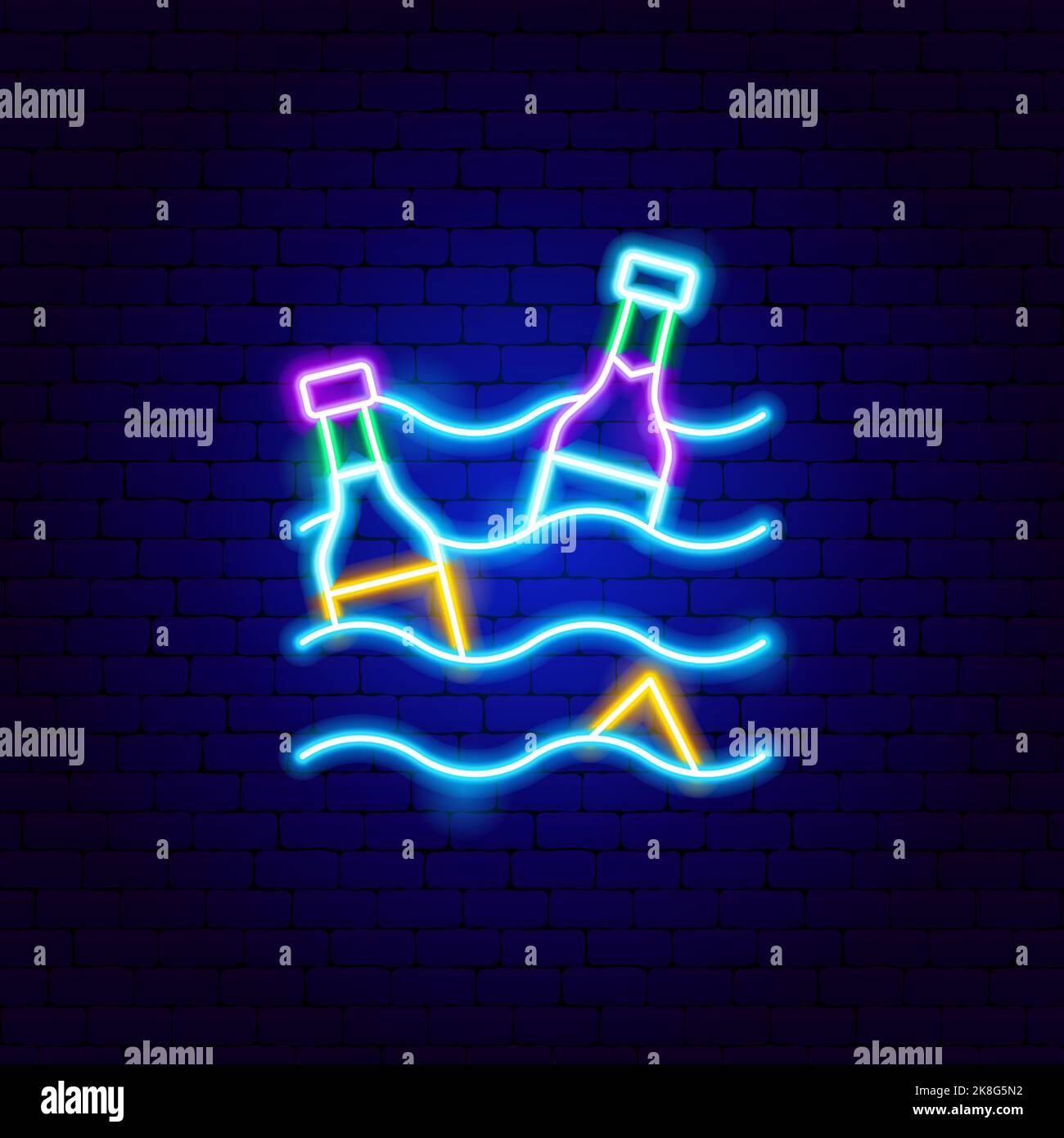 Ocean garbage animal Stock Vector Images - Alamy