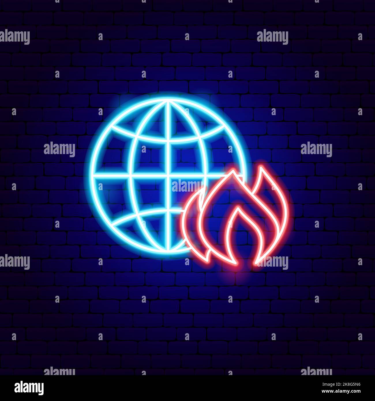 Planet Fire Neon Sign Stock Vector Image & Art - Alamy