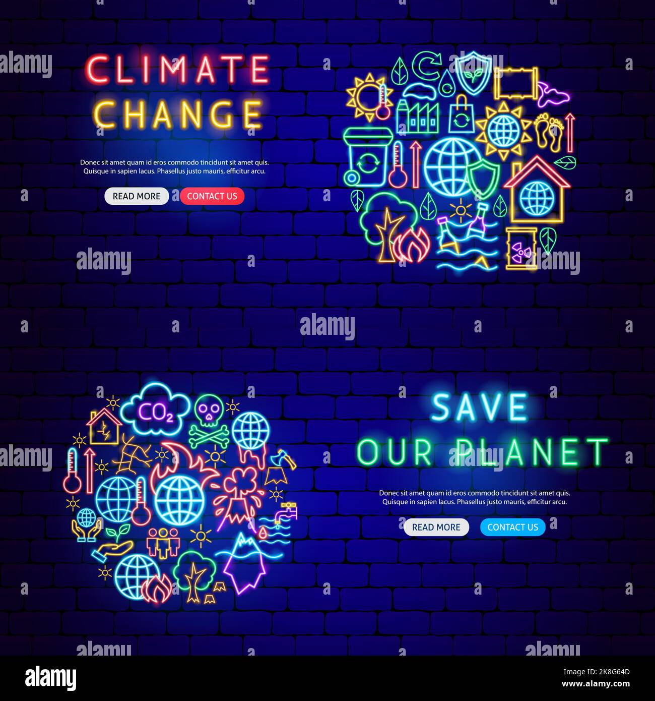 Climate change banners Stock Vector Images - Alamy