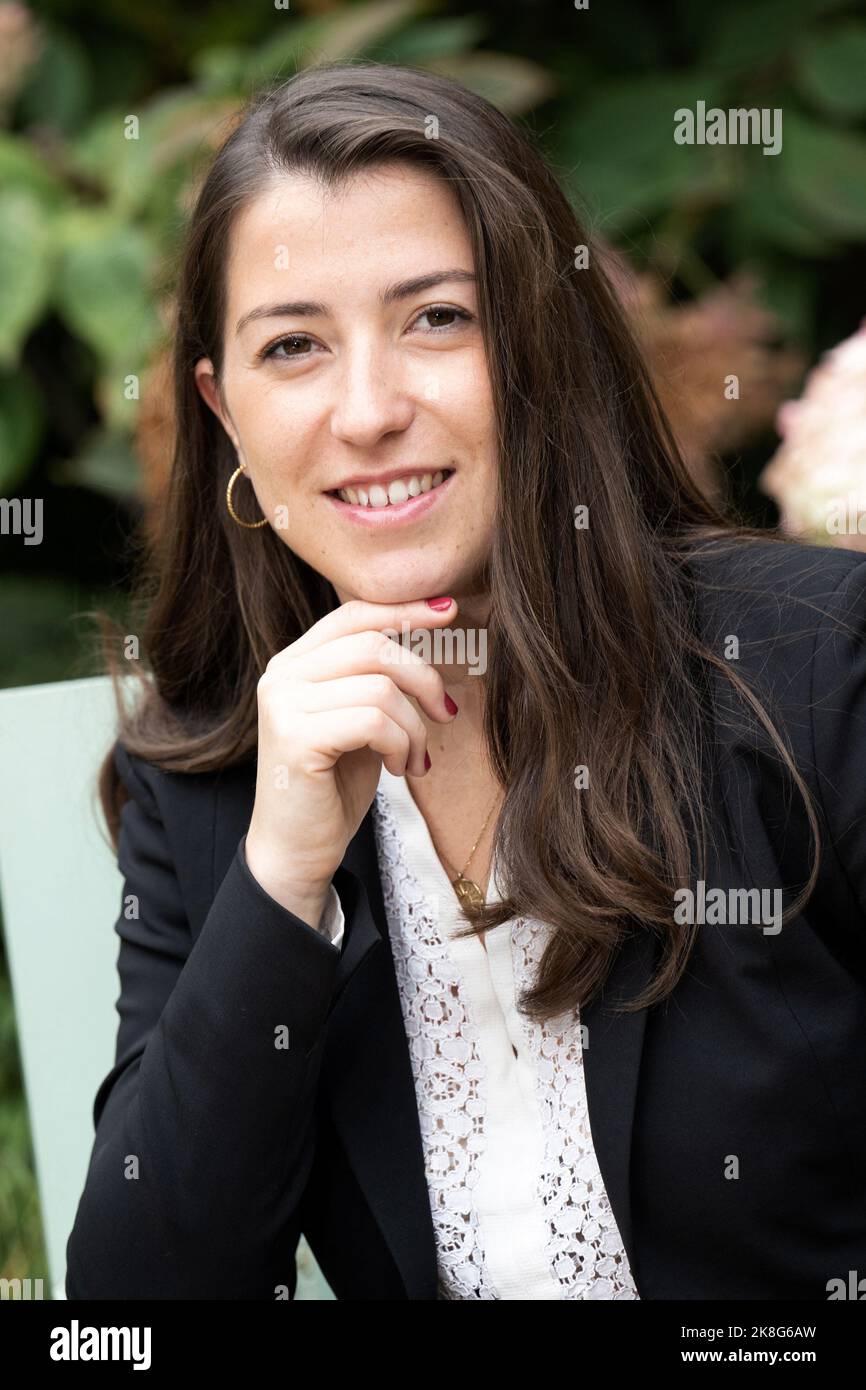 Deputy of the group MODEM et Independants , Louise Morel poses during a ...