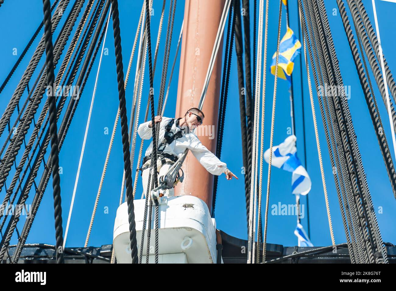 USS Constitution went underway from Charlestown Navy Yard for the 225th ...